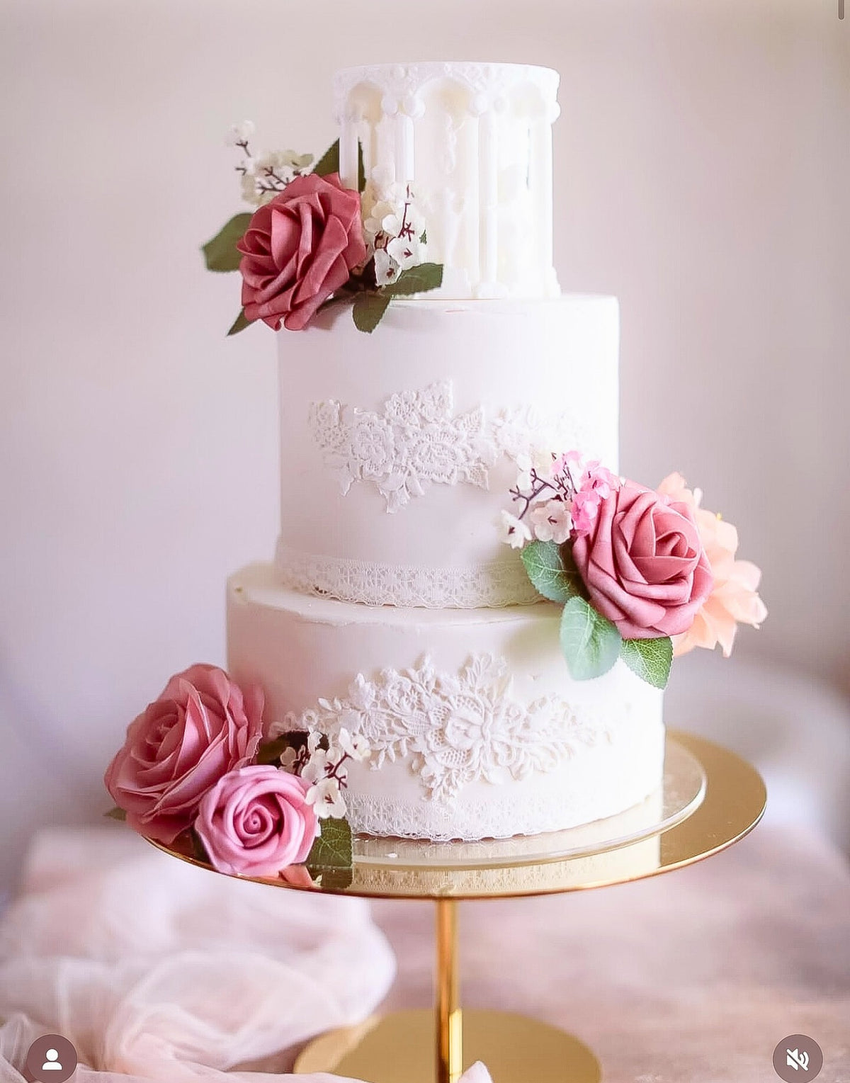 Special Edition 12" Gold Stiletto Cake Pedestal | Prop Options