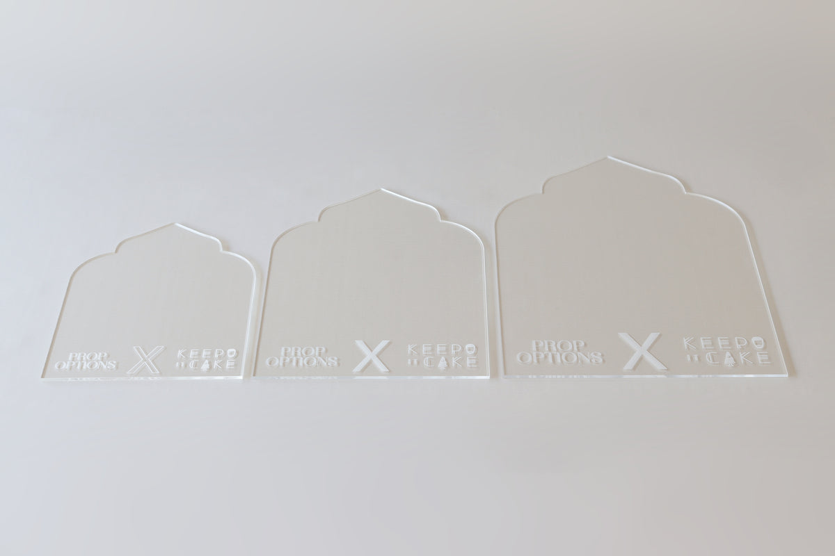 Original Trefoil Arch Cake Guides | Prop Options