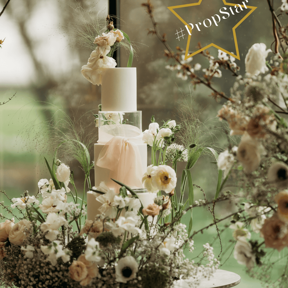 Shop The Look - Floral Elegance with Centre Stage Cakes | Prop Options